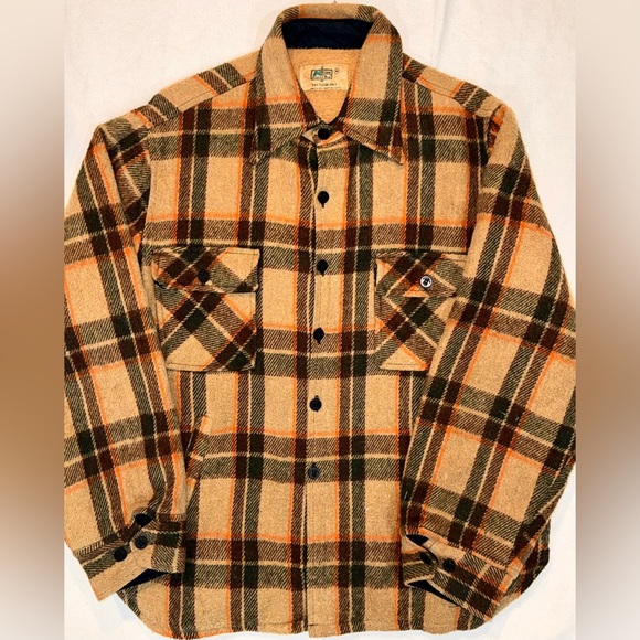 kmart | Jackets & Coats | Vintage 7s Kmart Wool Blend Plaid Flannel ...